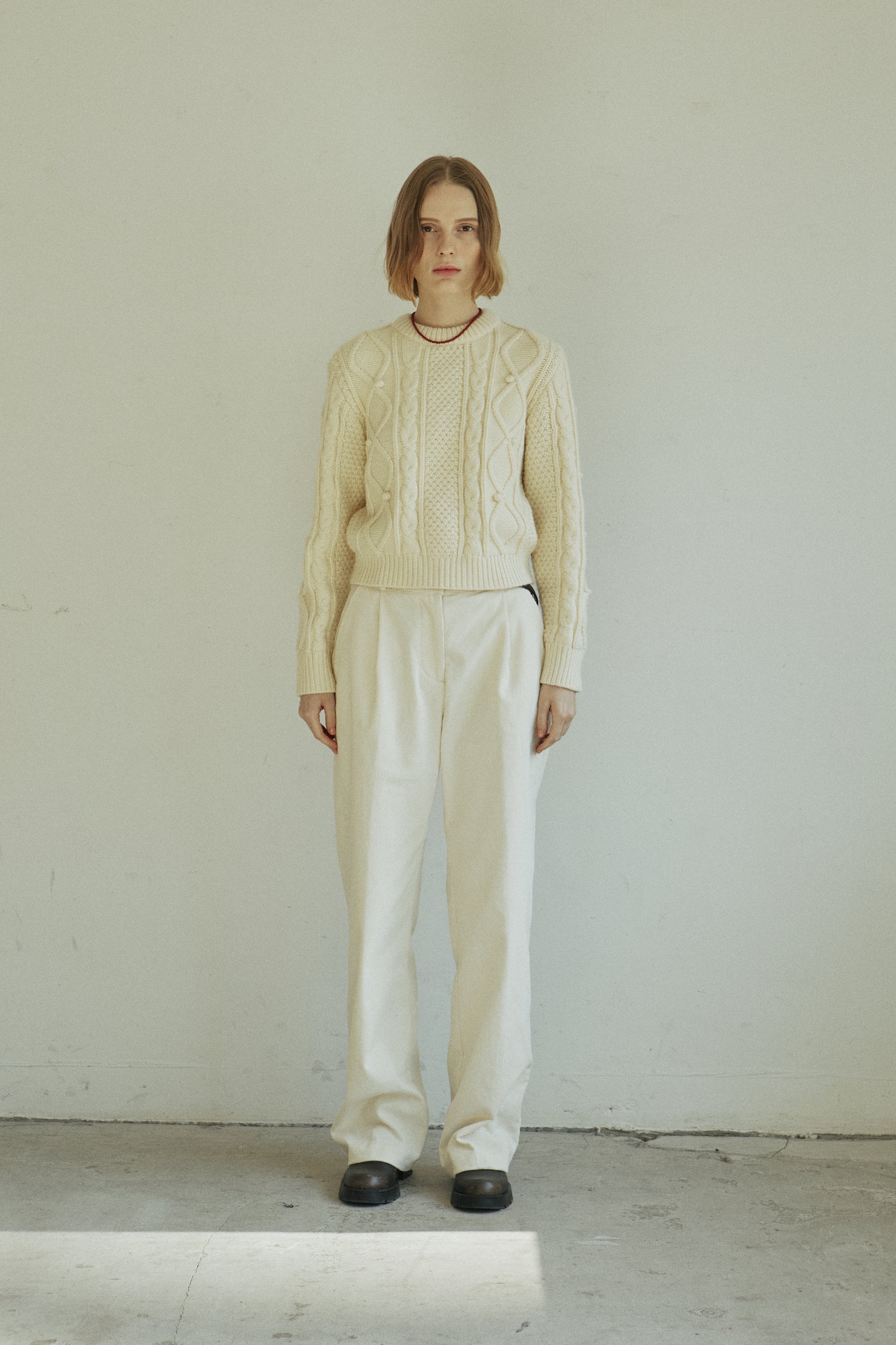 BELL CABLE KNIT_CREAM